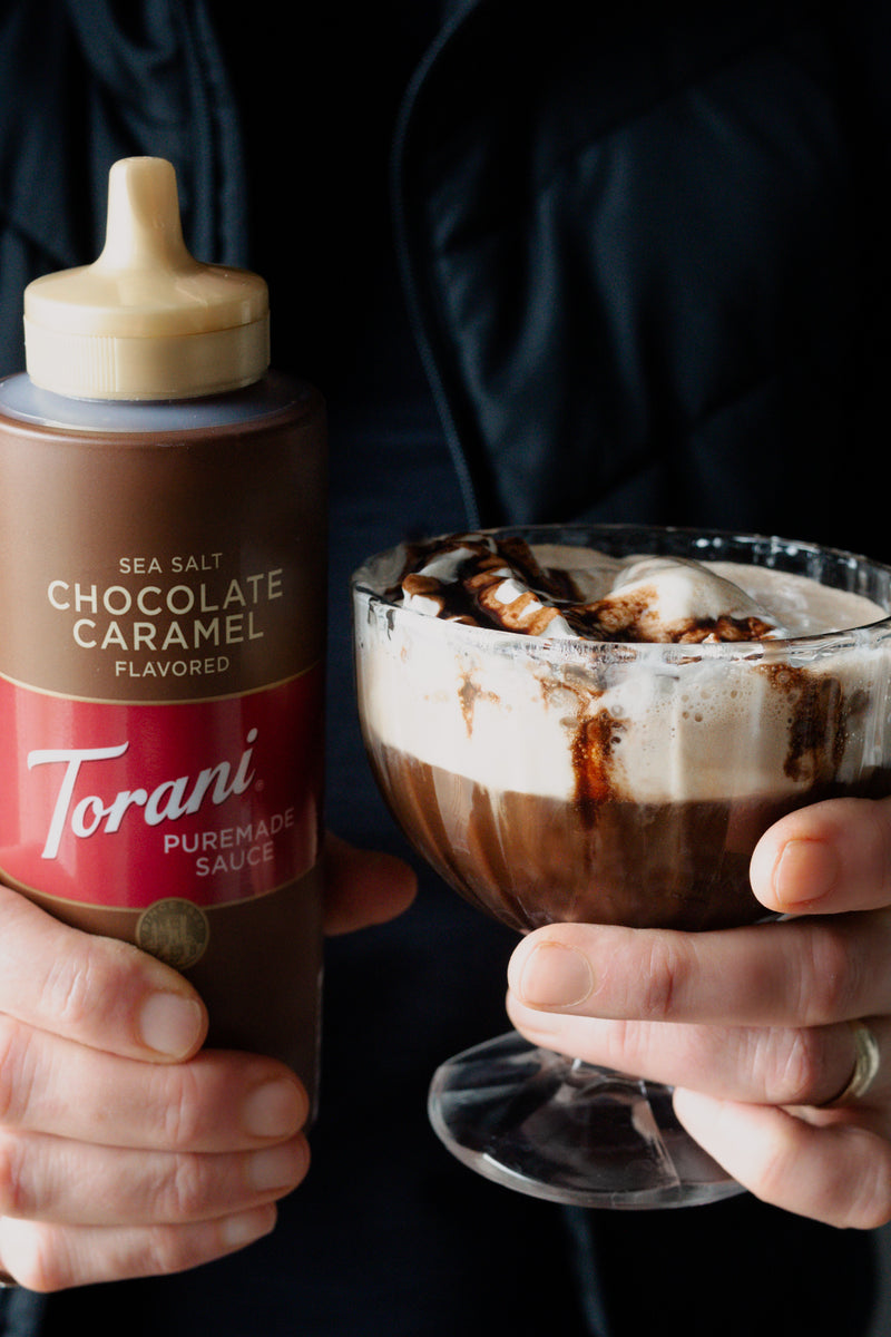 TORANI Puremade Salted Chocolate Caramel Sauce 16.5oz – Kitchen Baron